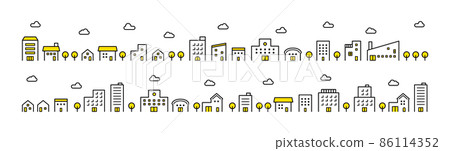 Cityscape icon set - Stock Illustration [86114352] - PIXTA