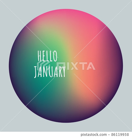 Hello january text over a colorful gradient... - Stock Illustration ...