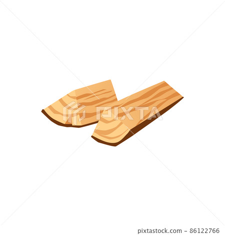 Split logs of tree trunk, cartoon flat vector... - Stock Illustration ...