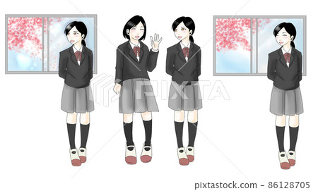 Window and student illustration set - Stock Illustration [86128705] - PIXTA