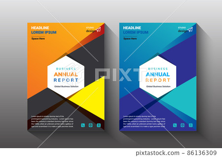 Modern Annual Report Catalog Cover Design... - Stock Illustration ...