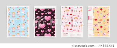 Valentine's day February 14 design template... - Stock Illustration ...