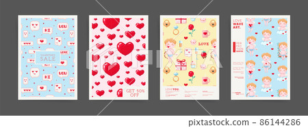 Valentine's day February 14 design template... - Stock Illustration ...