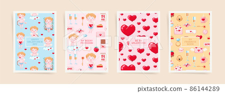 Valentine's day February 14 design template... - Stock Illustration ...