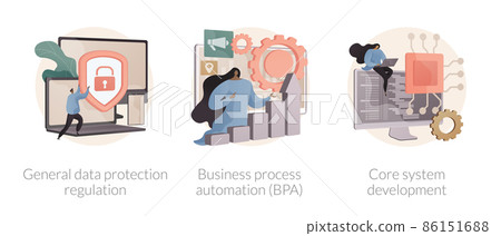 Digital transformation abstract concept vector... - Stock Illustration ...