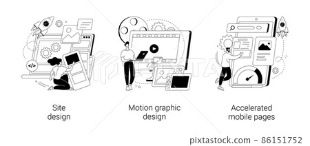 Web development company abstract concept vector... - Stock Illustration ...