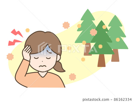 Hay fever headache cedar - Stock Illustration [86162334] - PIXTA