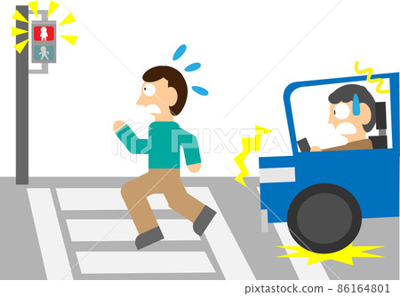 Image of pedestrians ignoring traffic lights... - Stock Illustration ...