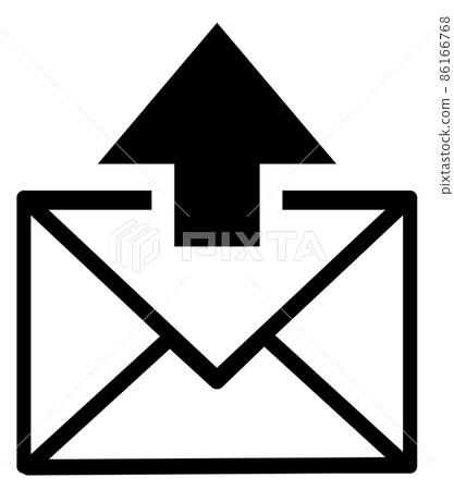 A simple pictogram to send an email - Stock Illustration [86166768] - PIXTA