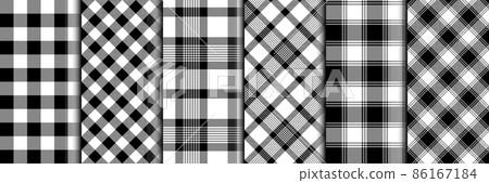 Check plaid seamless set pattern. - Stock Illustration [86167184] - PIXTA