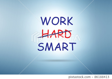 Concept of working smart not hard - Stock Illustration [86188413] - PIXTA