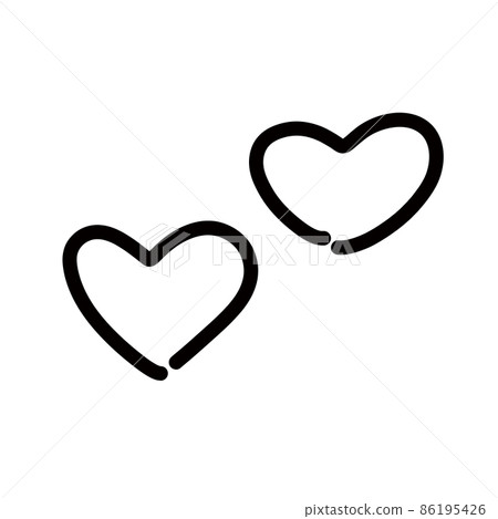 Heart rough handwriting cute pen drawing style - Stock Illustration ...
