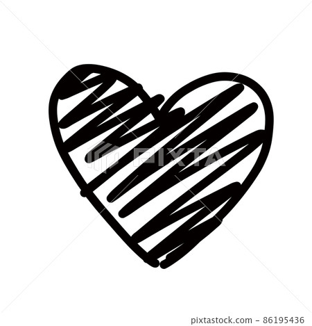 Heart rough handwriting cute pen drawing style - Stock Illustration ...
