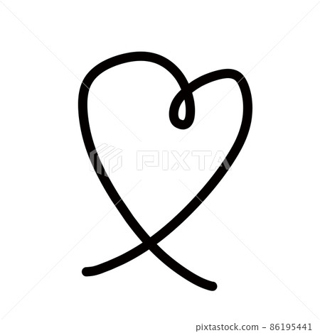 Heart rough handwriting cute pen drawing style - Stock Illustration ...