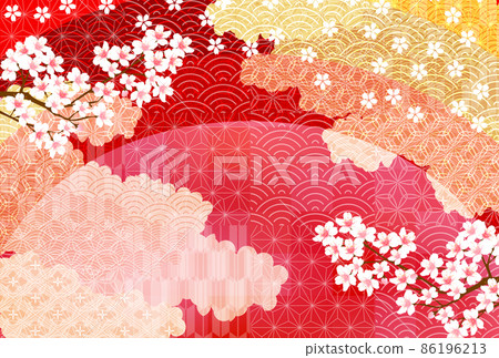 Sakura spring flower background - Stock Illustration [86196213] - PIXTA