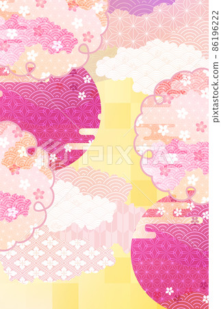 Sakura spring flower background - Stock Illustration [86196222] - PIXTA