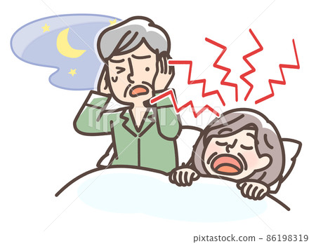 Snoring grandmother - Stock Illustration [86198319] - PIXTA