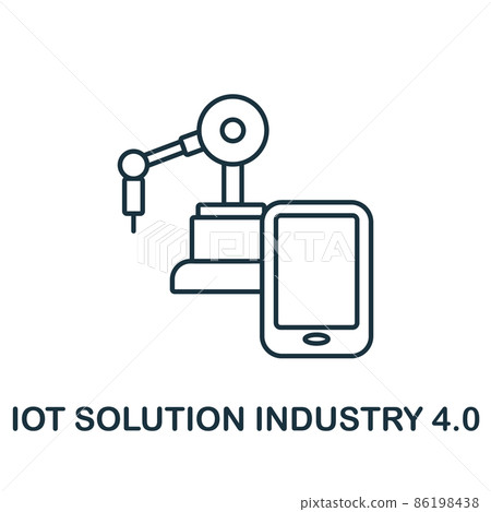 Industry 4.0 icon. Line element from iot... - Stock Illustration ...