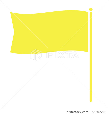 Simple yellow flag - Stock Illustration [86207200] - PIXTA