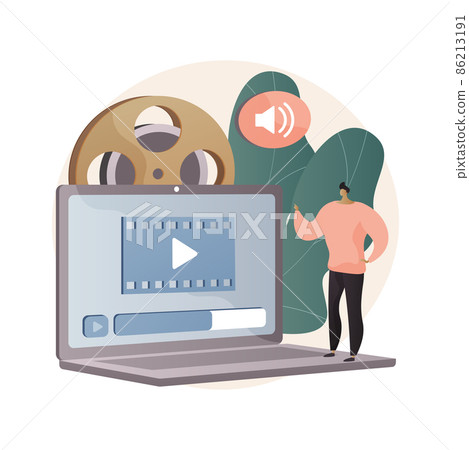 Video design abstract concept vector illustration. - Stock Illustration ...