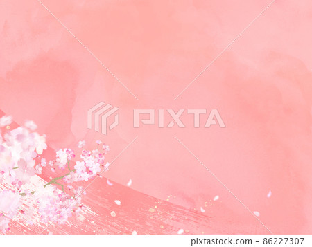 Sakura and Japanese paper background - Stock Illustration [86227307 ...