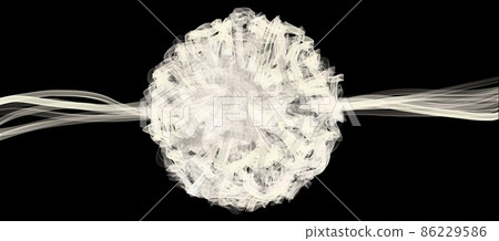 White ribbon ball decoration - Stock Illustration [86229586] - PIXTA