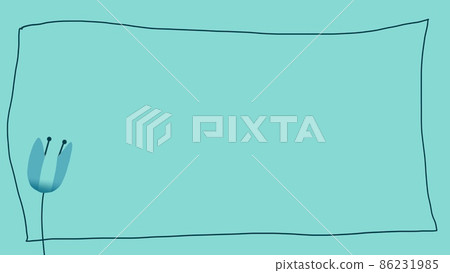 Single blue tulip frame (background image) - Stock Illustration ...