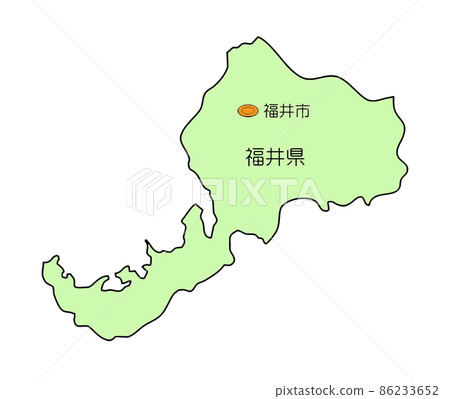 Map of Japan Fukui Prefecture - Stock Illustration [86233652] - PIXTA