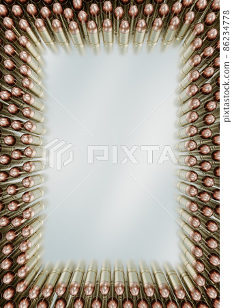 Frame and border from cartridges of pistols ammo - Stock Illustration ...