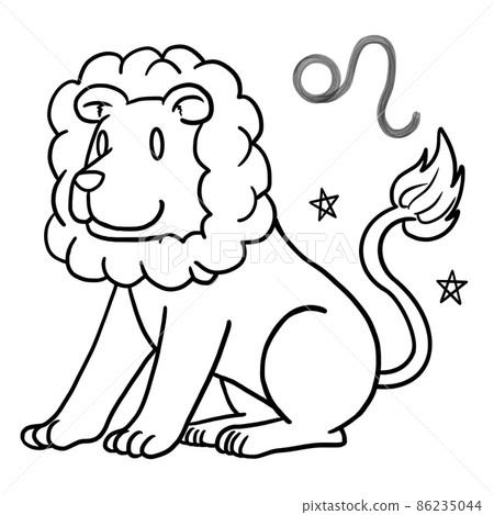 Image line drawing illustration of Leo - Stock Illustration [86235044 ...