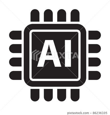 Artificial intelligence AI processor chip... - Stock Illustration [86236105] - PIXTA