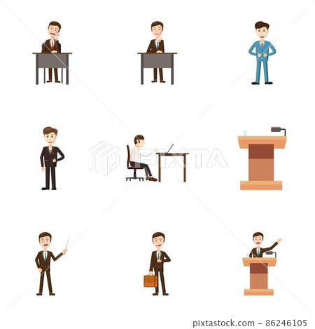 Business icons set, cartoon style - Stock Illustration [86246105] - PIXTA