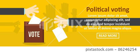 Political voting banner horizontal concept - Stock Illustration ...