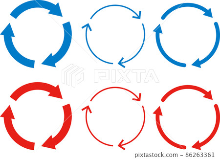 Arrow (circulation) cycle icon red blue... - Stock Illustration ...