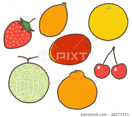 Simple spring fruit illustration - Stock Illustration [86277253] - PIXTA