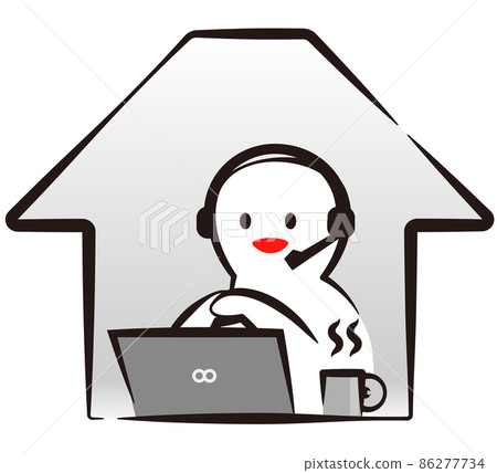 Teleworker - Stock Illustration [86277734] - PIXTA