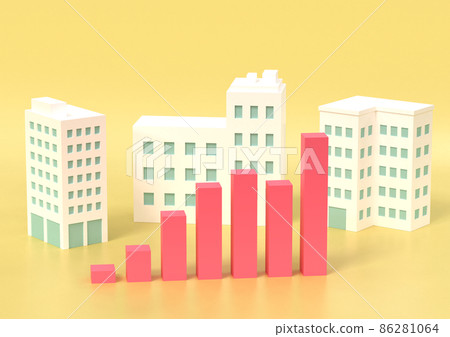 Building and Graph Business - Stock Illustration [86281064] - PIXTA