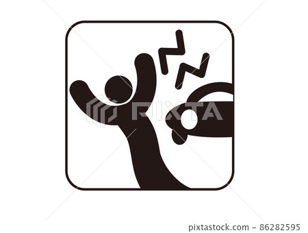 Traffic accident pictogram - Stock Illustration [86282595] - PIXTA