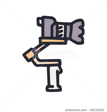 steadicam for dslr color vector doodle simple icon - Stock Illustration ...