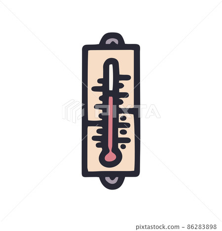 meteorologic alcohol thermometer color vector... - Stock Illustration ...