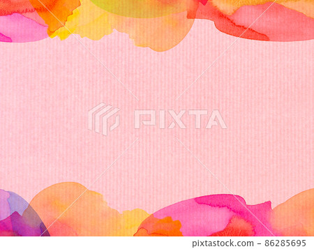 Colorful watercolor texture frame - Stock Illustration [86285695] - PIXTA