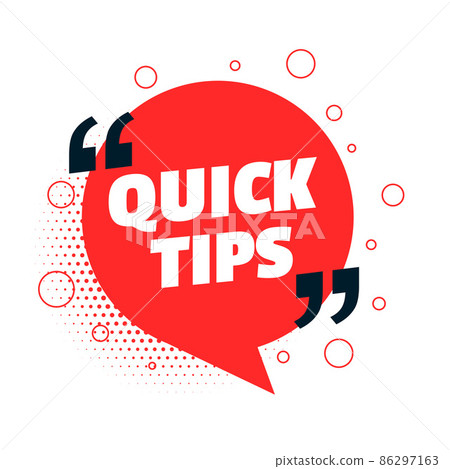 Quick helpful tips advice on white background - Stock Illustration ...