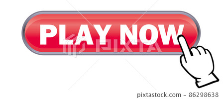 Three-dimensional, glossy hands and PLAY NOW... - Stock Illustration ...