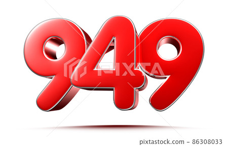 number 949 red. - Stock Illustration [86308033] - PIXTA