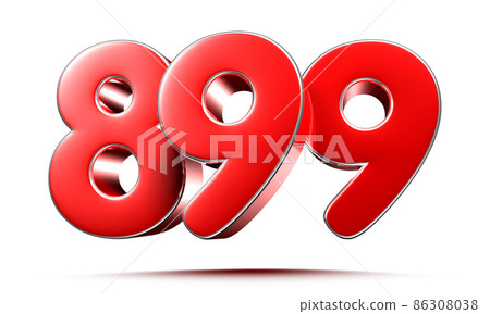 number 899 red. - 스톡일러스트 [86308038] - PIXTA