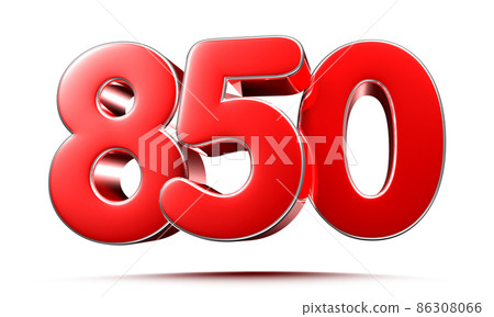 number 850 red. - Stock Illustration [86308066] - PIXTA