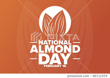 National Almond Day. February 16. Holiday... - Stock Illustration ...