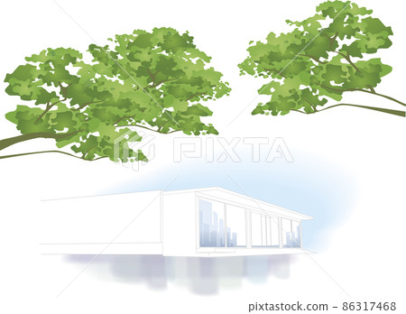 Tree (vector data) architectural perspective... - Stock Illustration ...