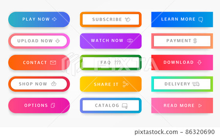 Web call button. Modern UI gradient interaction... - Stock Illustration ...
