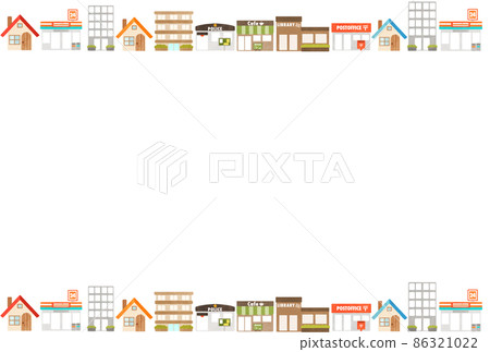 Cityscape frame illustration material background - Stock Illustration ...